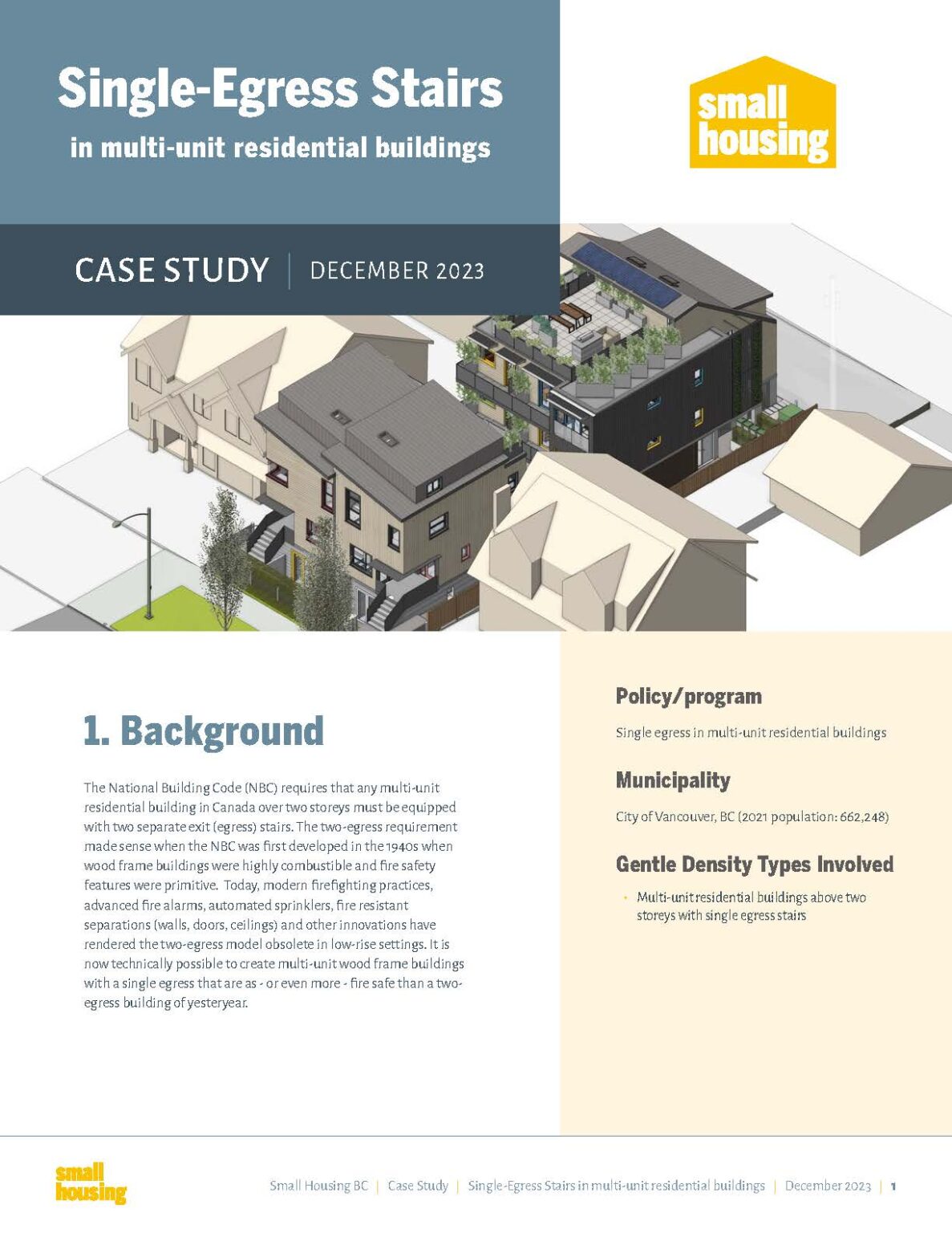 Small Housing Case Study: Single Egress Stairs - SHBC Gentle Density ...