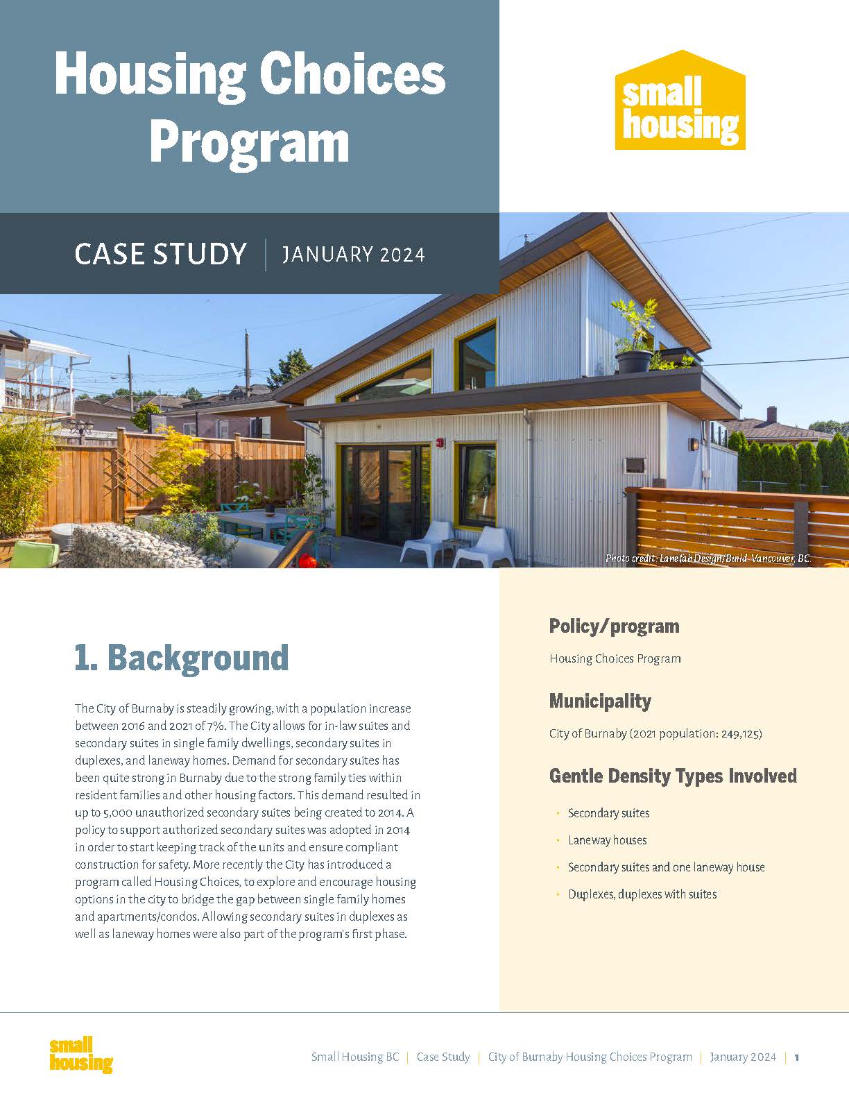 Small Housing Case Study: Housing Choices Program – SHBC Gentle Density ...